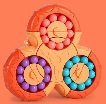 Треугольник оранжевый антистресс, игрушка для детей, головоломка для мальчика и для девочки