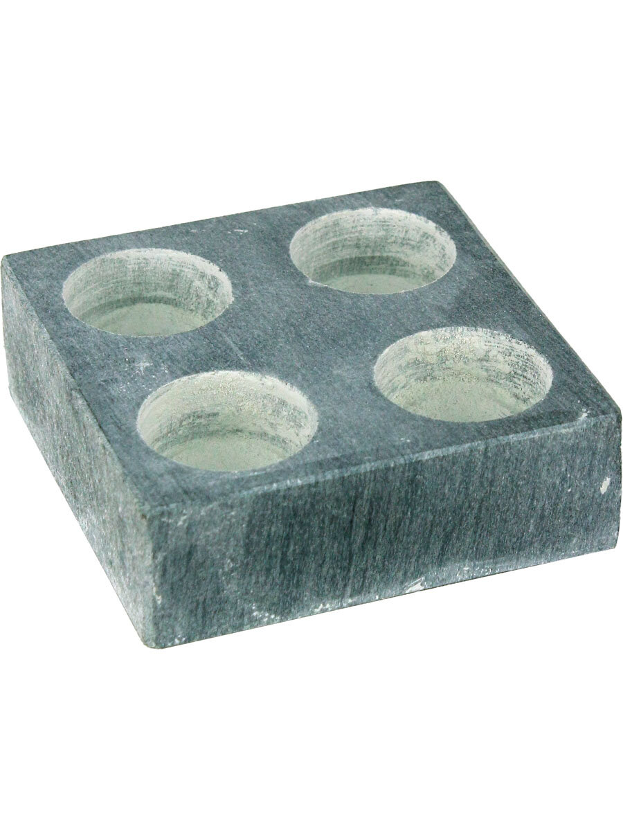 Аромакамень Суши Веник, натуральный камень, талькохлорит, (4 отверстия) большой