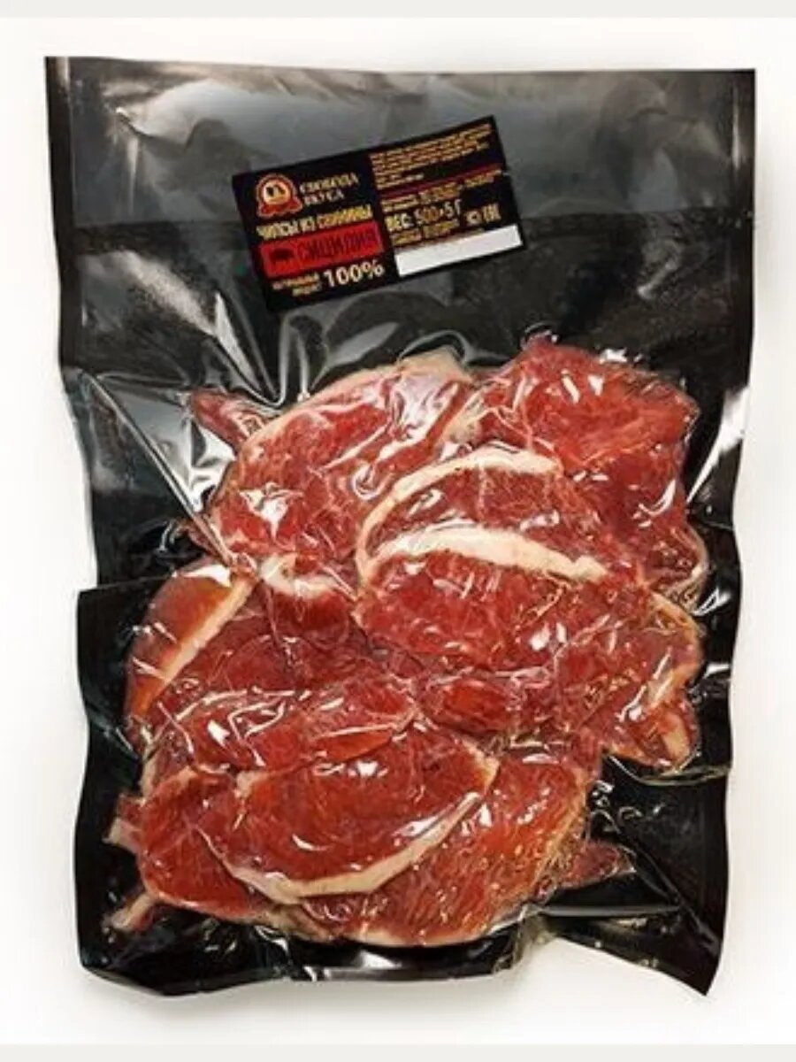 Мясные чипсы Либерти "Свинина", вакуумная упаковка, без ГМО, 500 гр