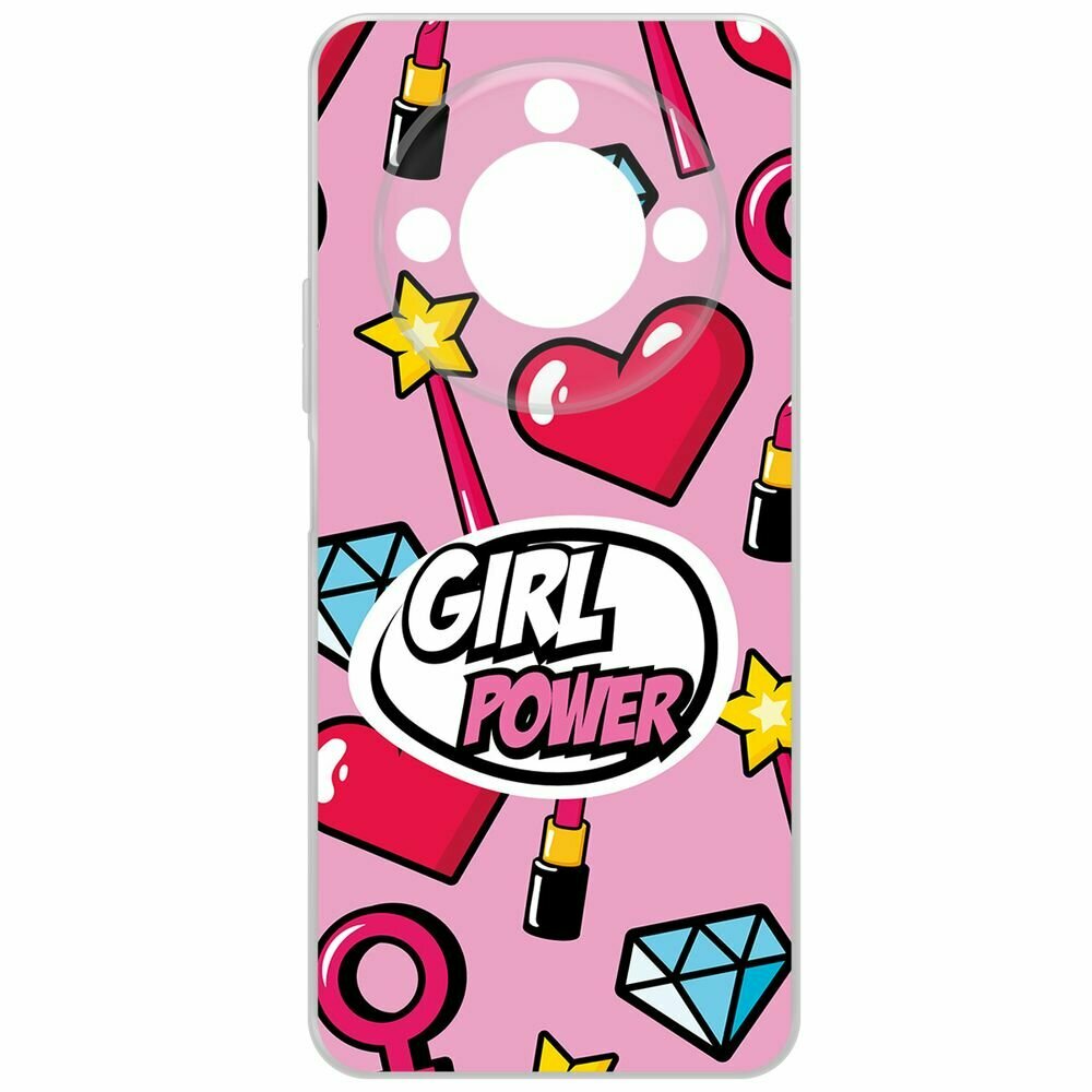 Чехол-накладка Krutoff Clear Case Girl Power для Honor X9c Smart