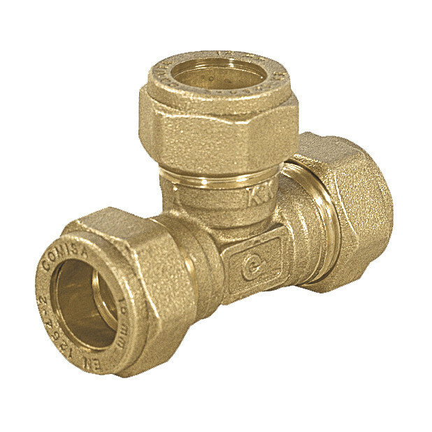 Тройник переходной обжимной COMISA Ф15, медь, 84.01.018