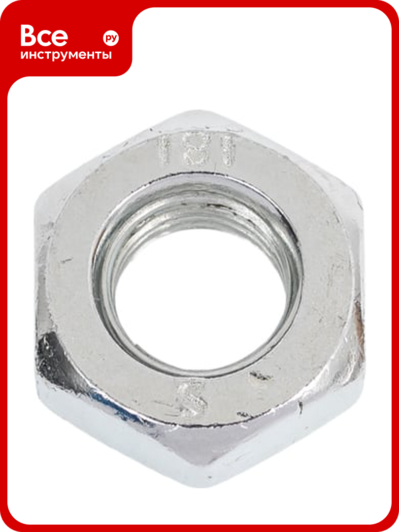 Гайка ЦММ DIN 934, М10, оцинкованная сталь, 1 кг / ~ 86 шт 0Т-00002214