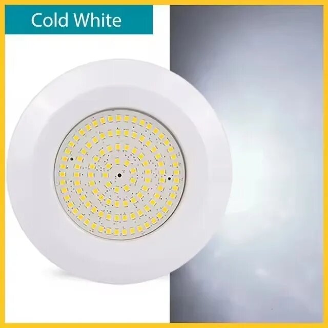 Подводные светодиодные светильники для бассейна LED 12Вт RGB, 12W 130MM, White 2 wires, Белый