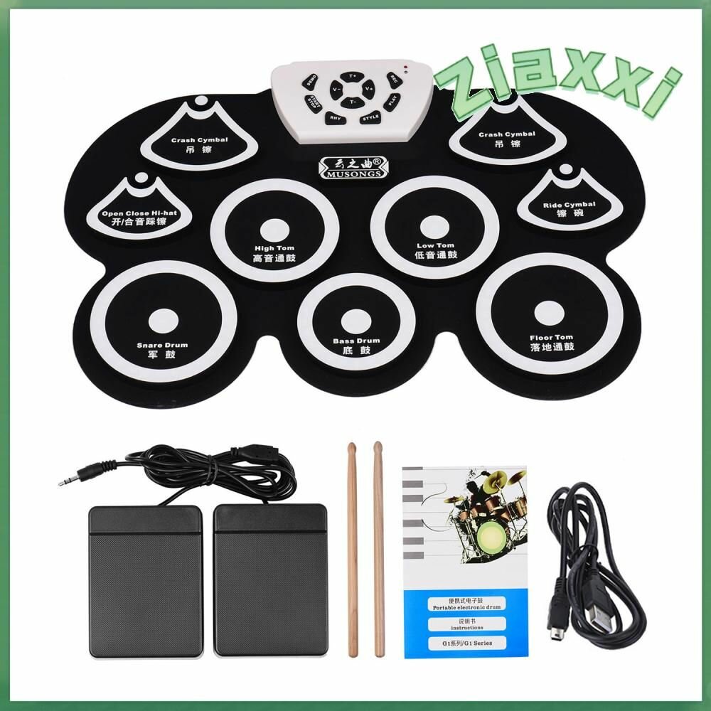 Рулонная электронная ударная установка, натуральный звук и запись, для хобби и обучения