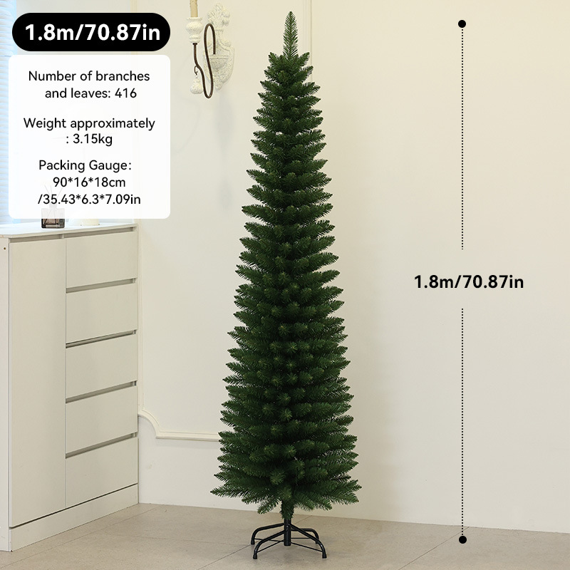Искусственная рождественская елка. kарандашное дерево. xудой и высокий. 1.8 m.
