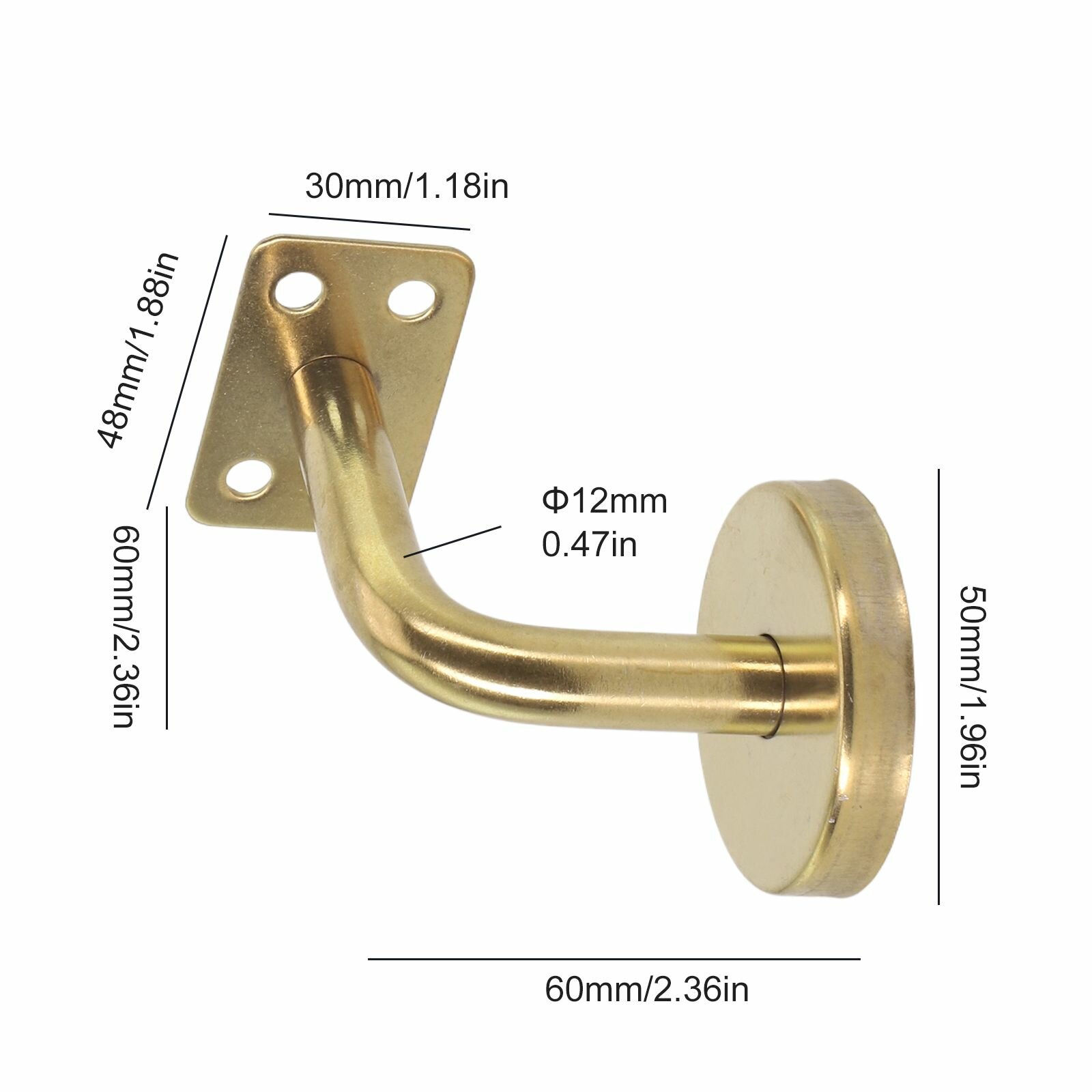 Нержавеющая сталь против стены кронштейн поручня лестницы 60*60mm FLAT крепление поручня к стене настенный держатель плоский фиксатор