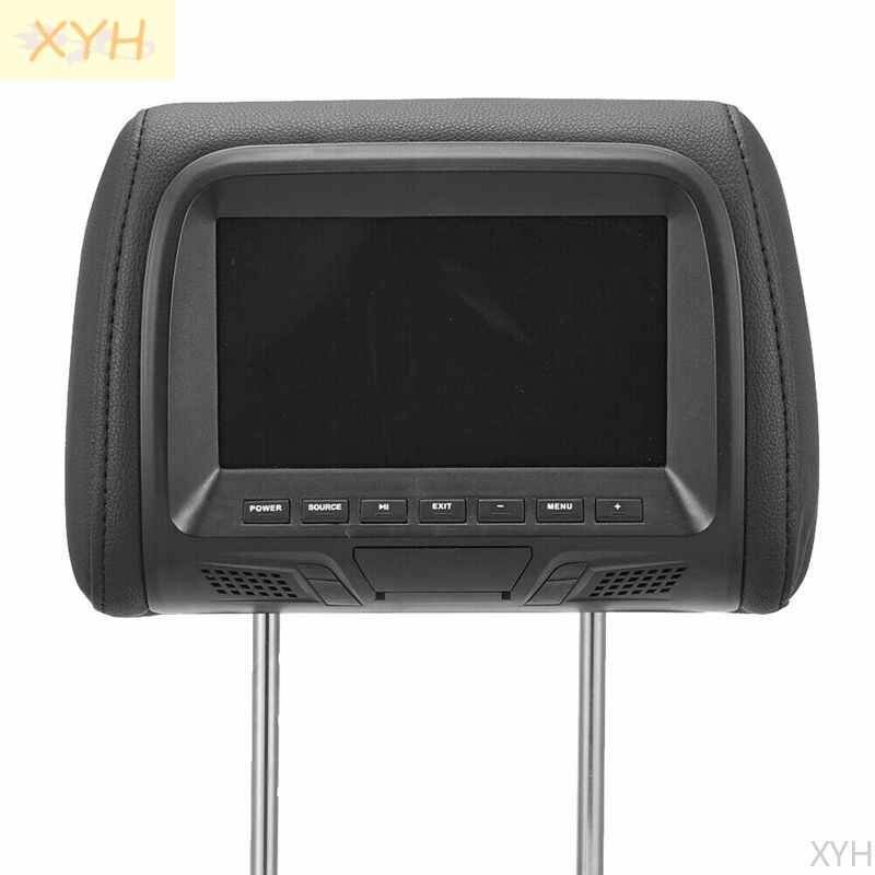 Универсальный 7-дюймовый автомобильный монитор на подголовнике с экраном для заднего сиденья, развлекательный мультимедийный проигрыватель для AV USB SD MP4 MP5 FM, черный-XYHang