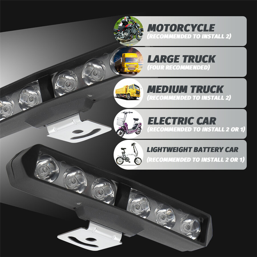 2ШТ Мотоцикл Электромобиль 6LED Вспомогательная Фара Взрывная Лампа-Вспышка