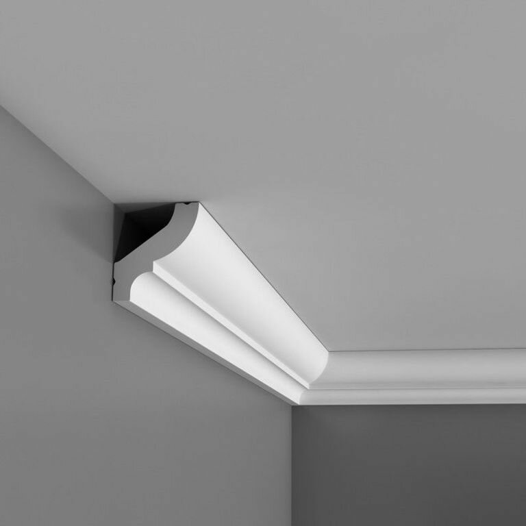 Карниз Гладкий Orac Decor CB501 Д200xШ3.5xВ4.1 см Лепнина из Дюрополимера / Орак Декор.