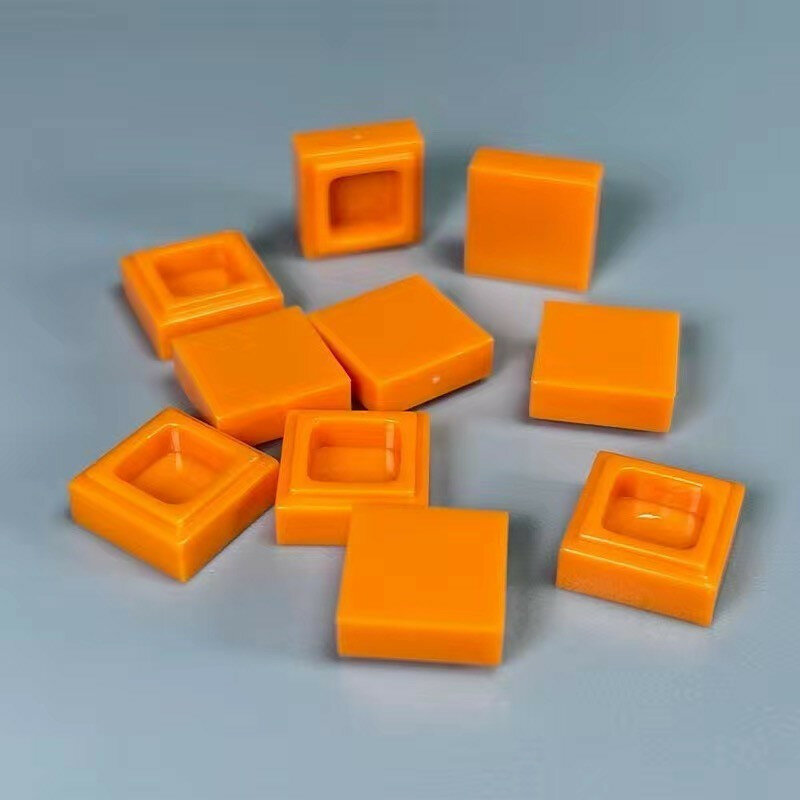 200 шт. 1x1 кубики-кирпичики строительные блоки образовательная игрушка для детей оранжевый