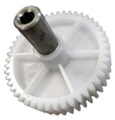 Шестерня мясорубки Moulinex, Tefal, под шнек 6 гр. Белая D-82mm H-22mm/вал 72 mm