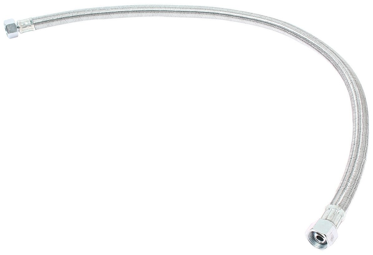 Шланг тормозной КАМАЗ-ЕВРО-2 задний в металлической оплетке (гайка-гайка) L=800мм 6520-3506060-20