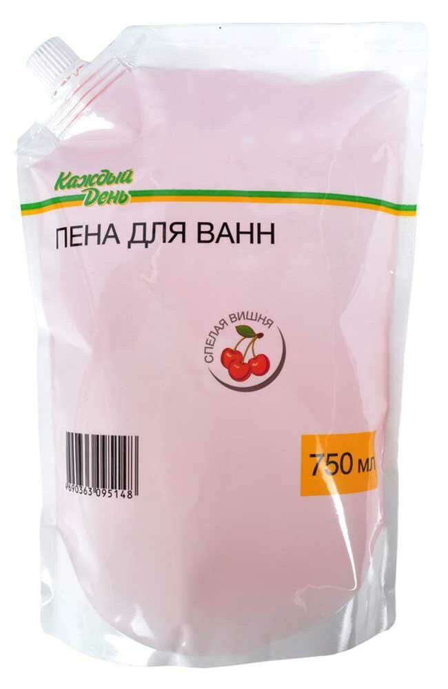 Пена для ванны «Каждый день» Спелая вишня, 750 мл (4 шт)