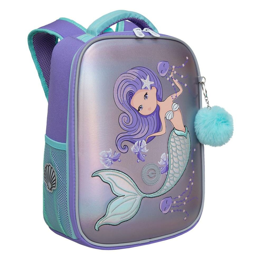 Школьный ранец рюкзак GRIZZLY RAw-396-12 русалка 26х37х16