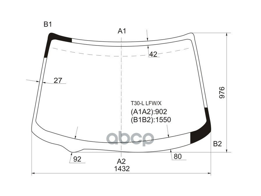 Стекло лобовое NISSAN X-TRAIL 00-07 XYG арт. T30-L LFW/X