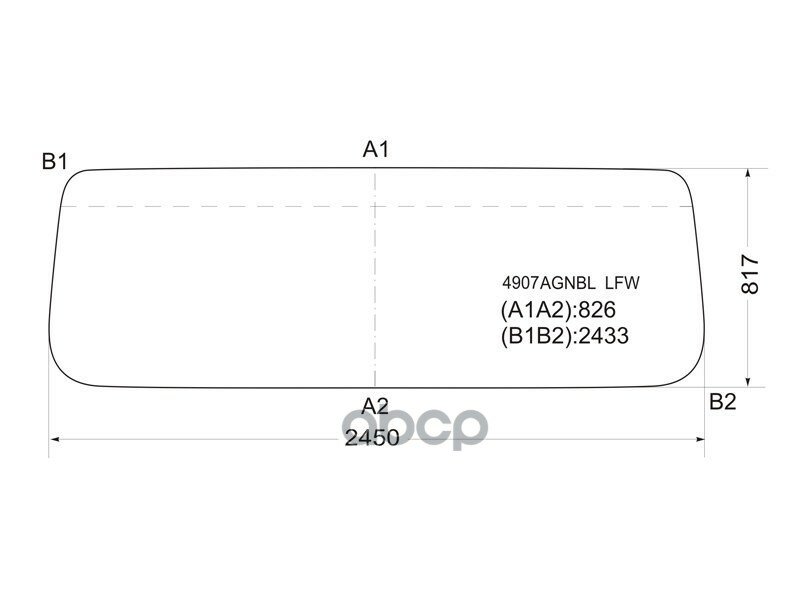 Стекло лобовое Man F-Series 86- / Shaanxi Shacman 06- XYG арт. 4907AGNBL LFW