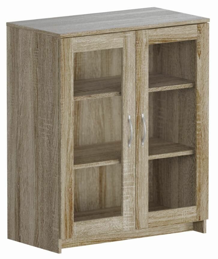 Тумба Гуд Лакк Сириус 78х95 (2 двери со стеклом) Сонома Размеры: Высота 946мм Глубина 412мм Ширина 782мм