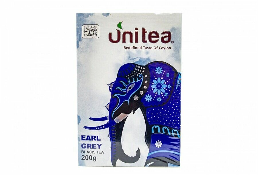 Чай черный цейлонский Unitea Earl grey 200гр