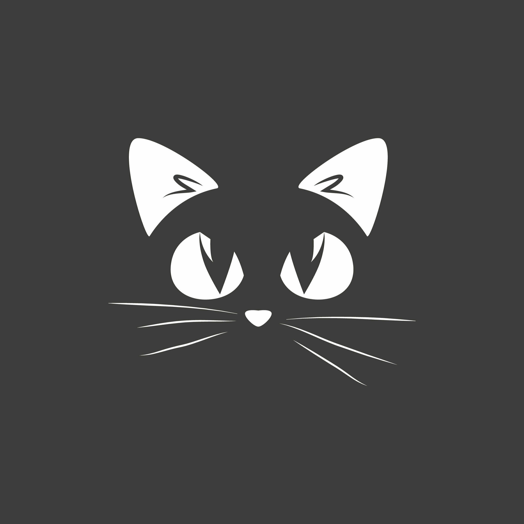 Наклейка "Кот / Мордочка кота" 14х11 см