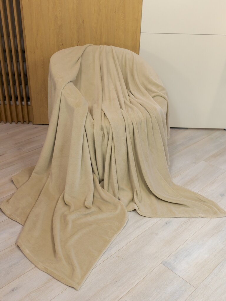 Покрывало 150х200 фланель 100% пэ Траттвива, бежевый, БельВита