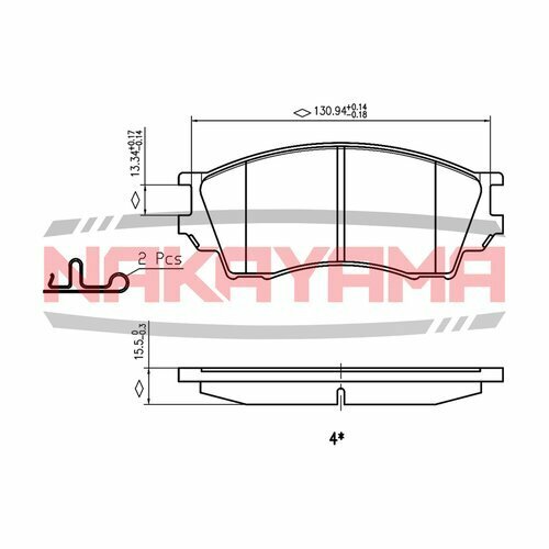 Колодки тормозные дисковые Nakayama HP8233NY