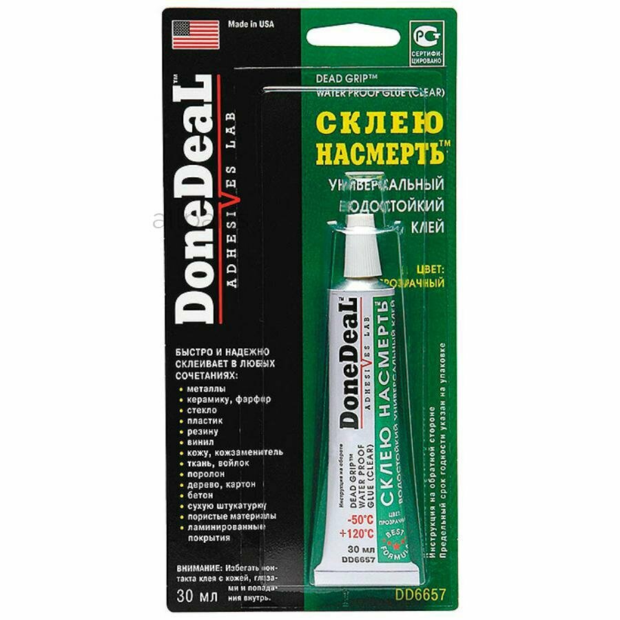 DONEDEAL DD6657 Клей универсальный Склею насмерть прозрачный 30 мл DoneDeal DD6657 DoneDeal DD6657