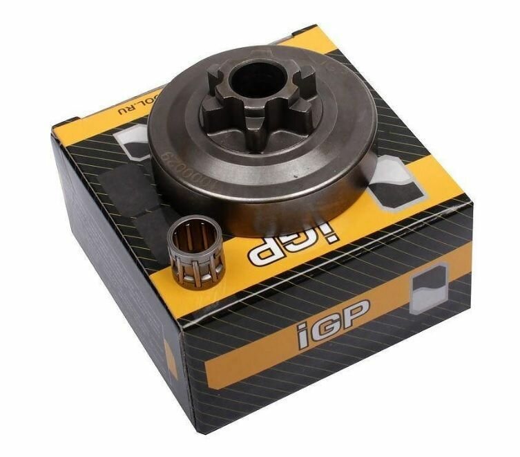 Звездочка ведущая 3/8 Р 6Z монолит подшипник (Китайские пилы 25сс / CHAMPION 125T) / IGP 1000029