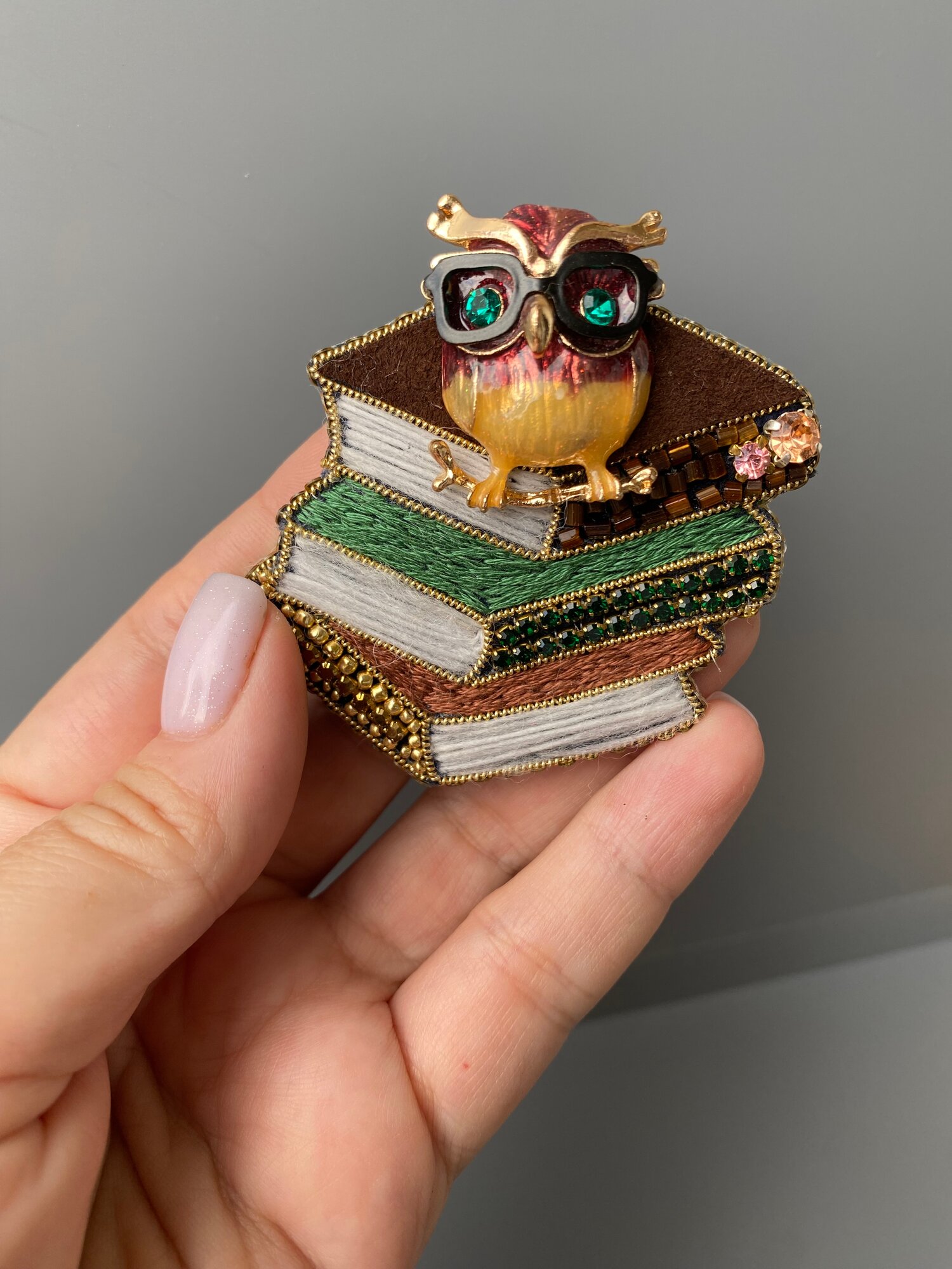 Брошь, кристаллы Preciosa