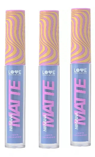 Матовые жидкие тени для век Love Generation Nirvana, тон 05 небесный, 3 мл 3 шт