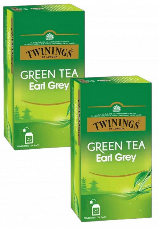 Twinings Green Tea Earl Grey 2г x 25 пак зеленый чай (упаковка 2 шт) (01731738111/2)