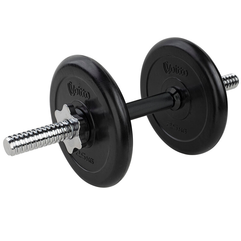 Гантель разборная обрезиненная 7,5 кг Voitto V-307 - d31, Комплектация №1 с обрезиненной ручкой