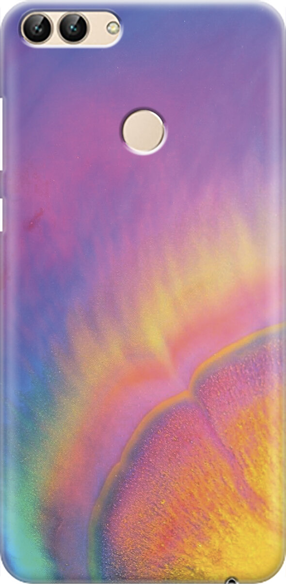 Силиконовый чехол Сиреневое перо на Huawei P Smart / Хуавей П Смарт