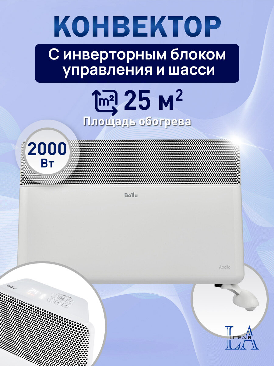 Конвектор электрический Ballu Apollo Transformer BEC/AT-2000-4I CS