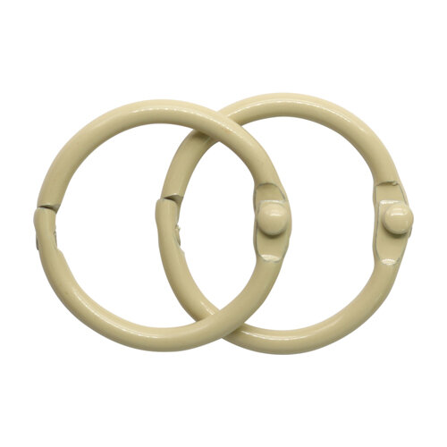 5AS-103 Кольца для альбомов 2,5см, уп/шт (молочный)