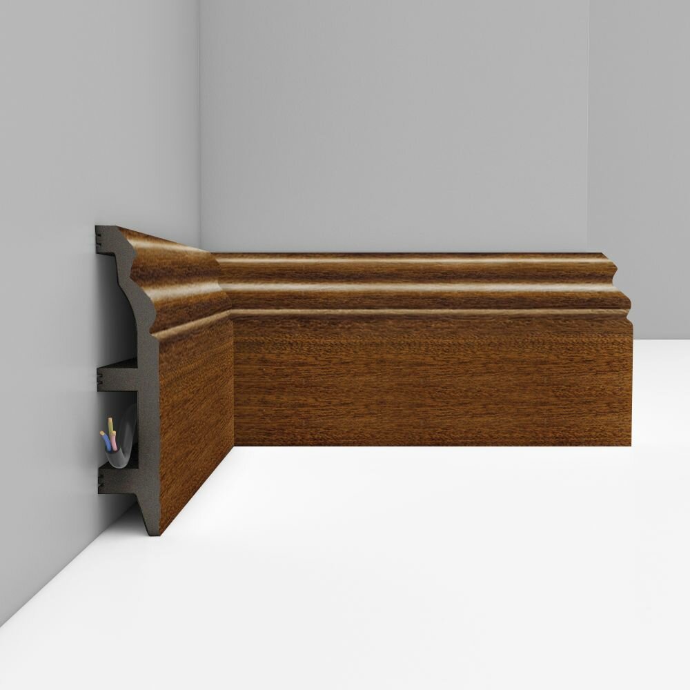 Плинтус Напольный Decomaster D232-75ДМ В100хШ22хД2400 мм / Декомастер.