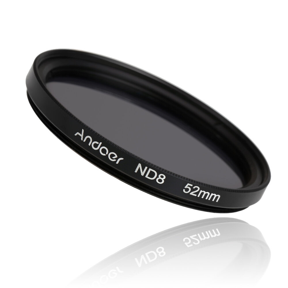 Набор фотофильтров Andoer 52mm UV+CPL+FLD+ND (ND2 ND4 ND8) для ультрафиолетовой, круговой, поляризационной, флуоресцентной и нейтральной светочувствительности для цифровых зеркальных камер Nikon, Canon, Sony, Pentax.