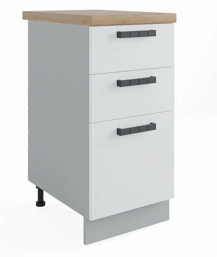 Шкаф кухонный напольный модульная кухня Nova СЯШ 400, белый софт