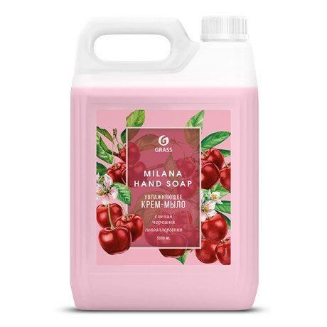 Крем-мыло жидкое Grass Milana со спелой черешней, 5кг