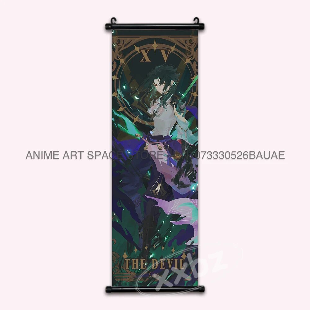 Genshin Impact Картина на валу Kamizato Ayaka, 25x75cm, ys5-21