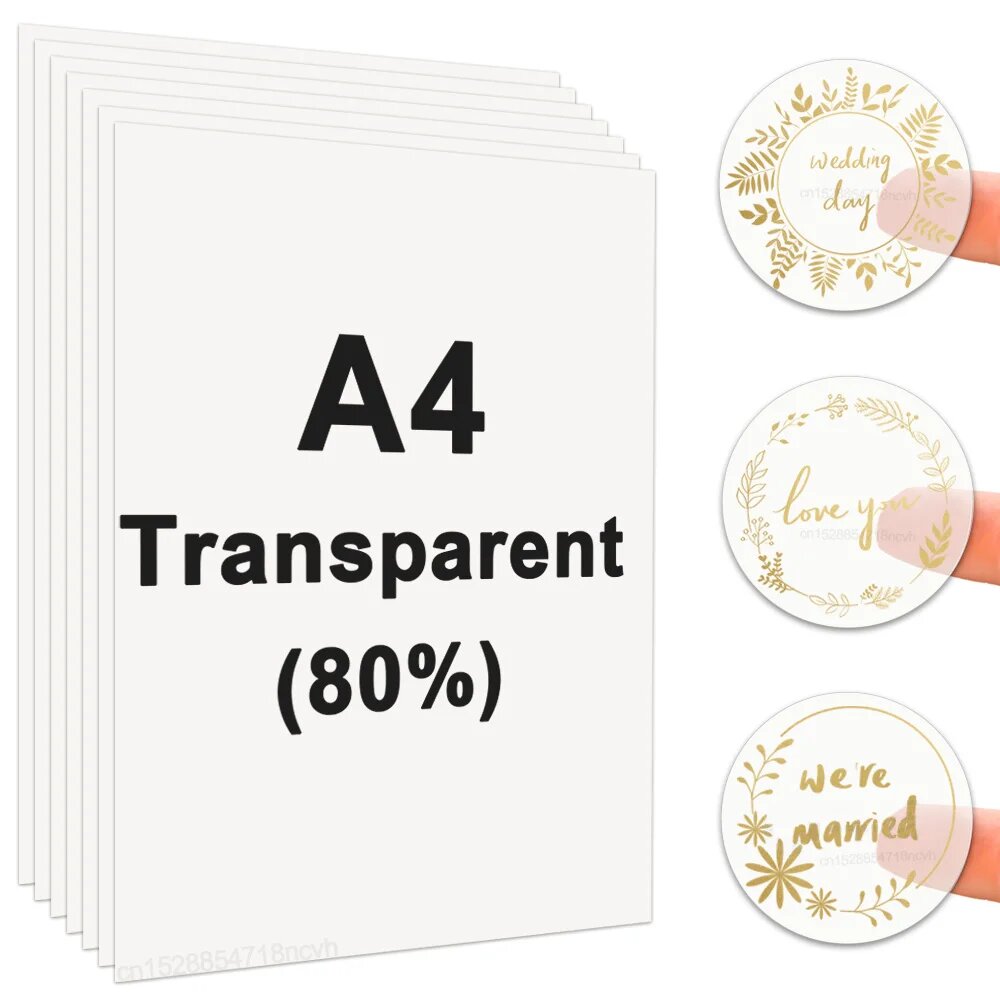 Прозрачная бумага A4 80% для печати, Half Transparent
