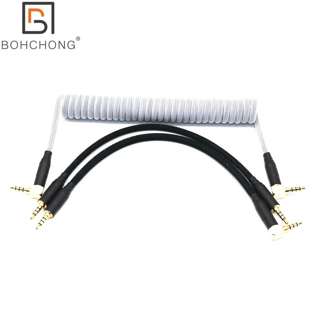 Пружинный кабель TRS TRRS 3,5 мм Angitu для RODE Sc7 Strato90trrsCoil17CM