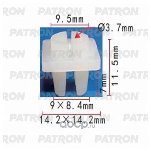 Фиксатор пластиковый LEXUS, TOYOTA применяемость: вставки под саморез, P371099 (упаковка 10 шт.), Patron P37-1099
