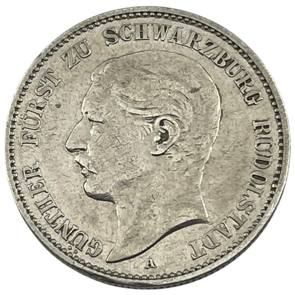 Германская империя, Шварцбург-Рудольштадт 2 марки 1898 г. (A)