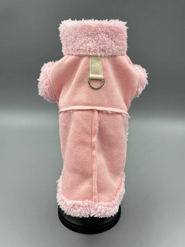 Жилетка-дубленка для собак White Dog "Снежный Комфорт" розовая, S, для девочек