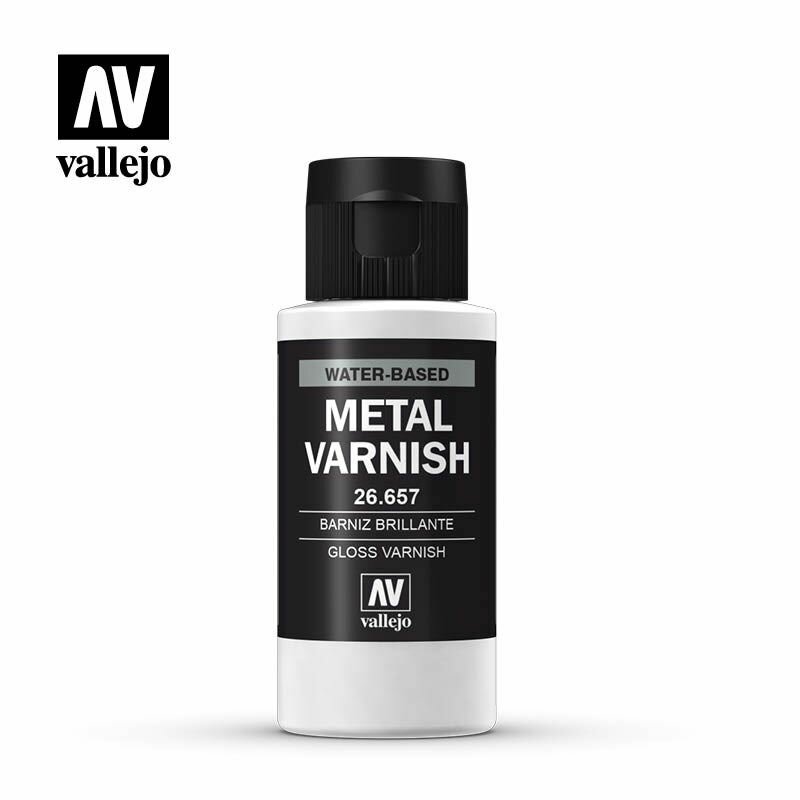 Лак глянцевый металлический акриловый 26657 Auxiliary - Gloss Metal Varnish 60 ml Vallejo 26657