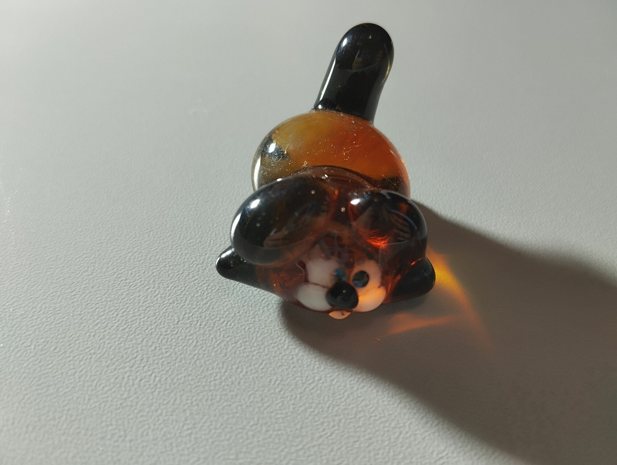 Стеклянная фигурка кот