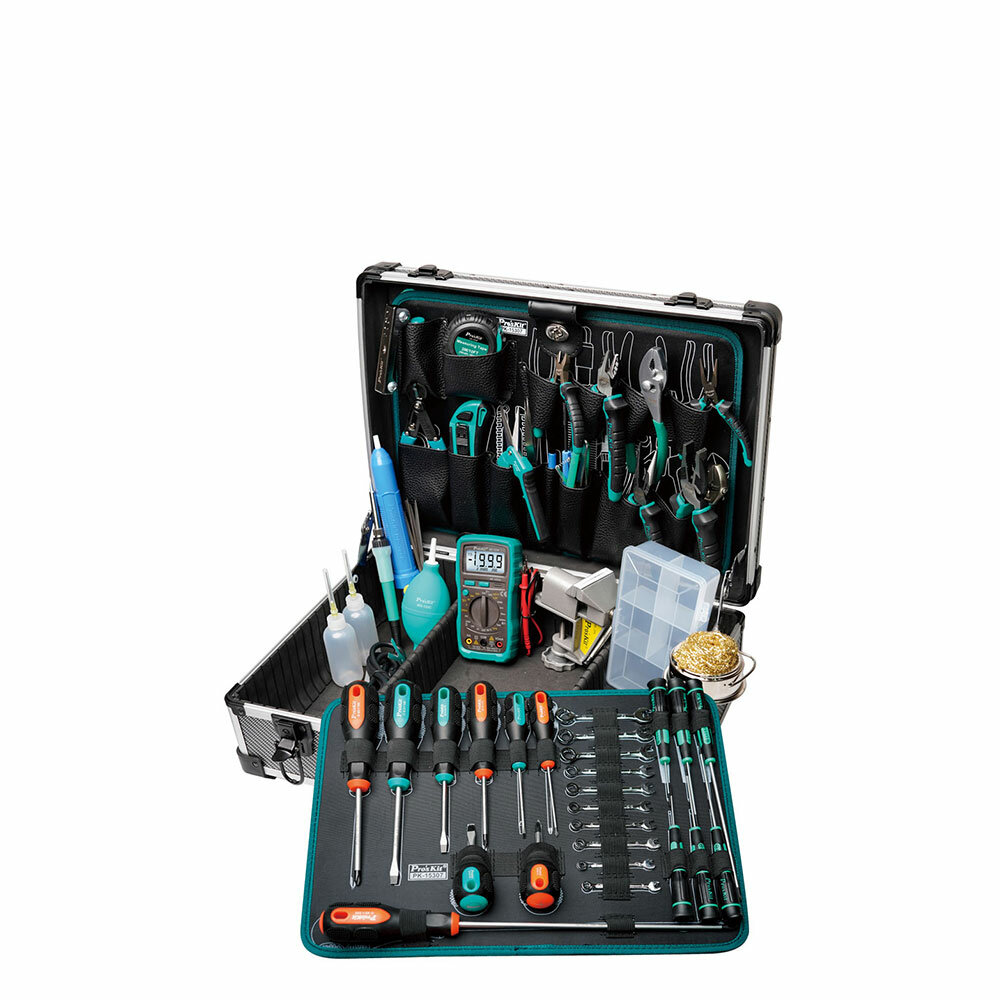 Набор инструментов для электромонтажника Pro'sKit PK-15307BM, в кейсе, 52 пр.