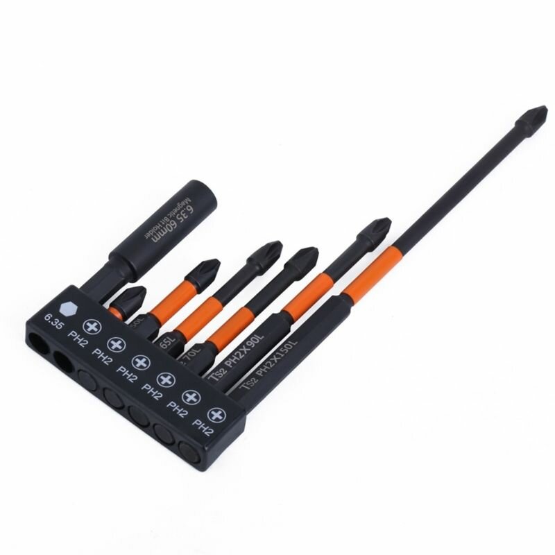 Набор из 7 частей электрического долота стали S2, поперечного долота, сильного магнитного сверла