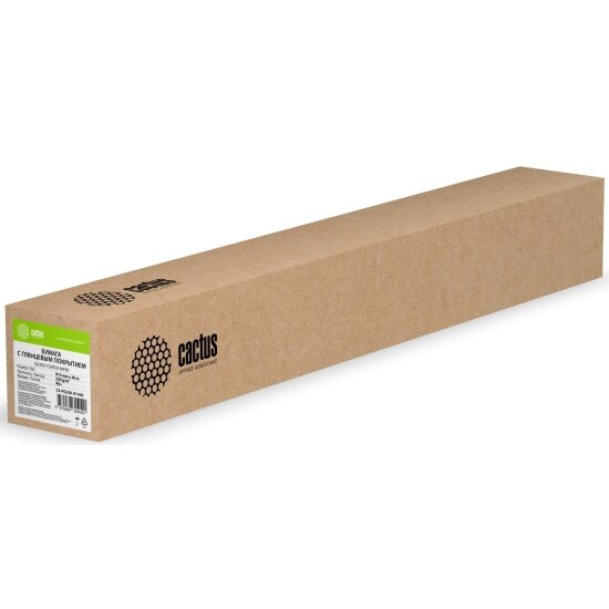 Бумага Cactus CS-PG230-91430 36"(A0) 914мм-30м/230г/м2/белый глянцевое универсальная (с покрытием) в