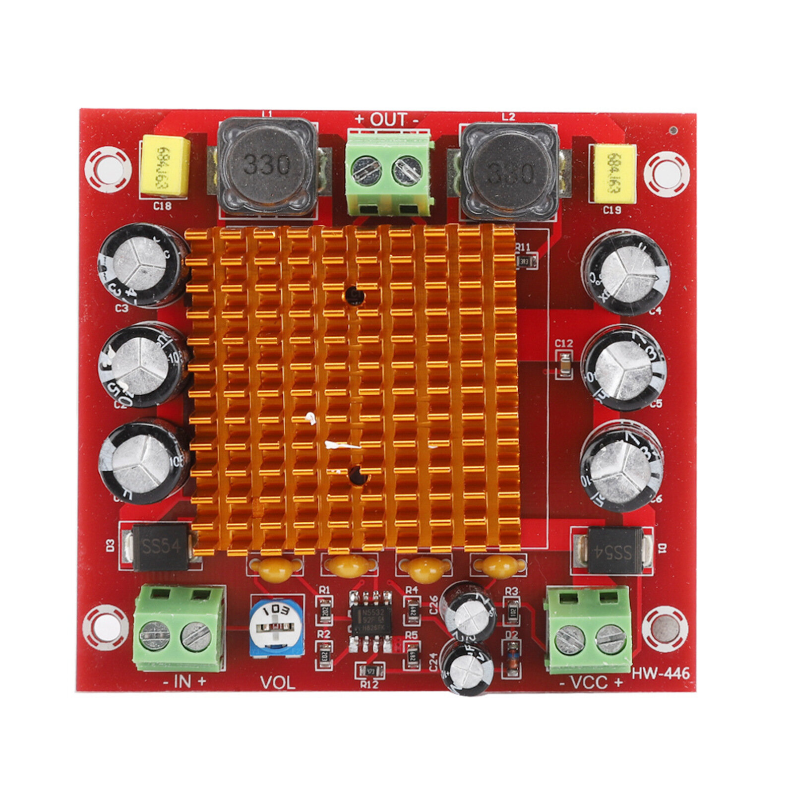 HW-446 Однодорожечный чип TPA3116DA мощностью 150 Вт с цифровым усилителем мощности